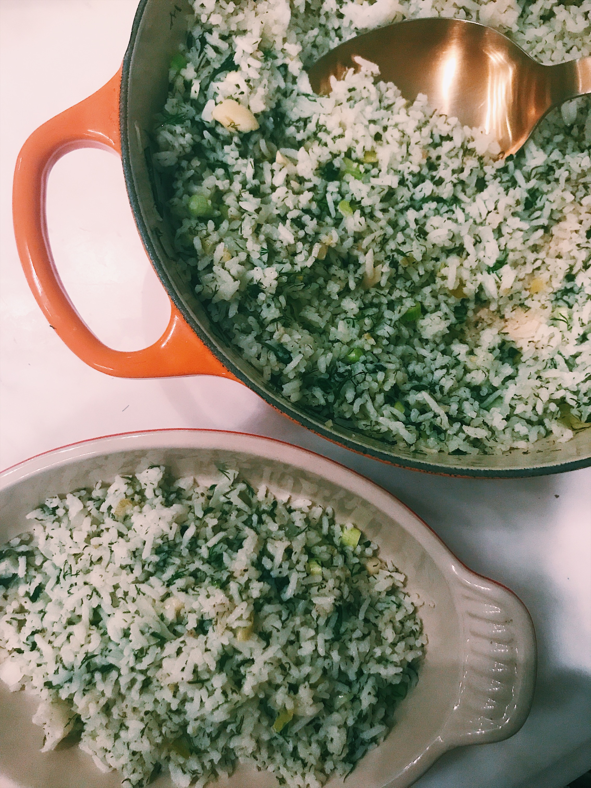 Spinach Dill Rice - Bonberi